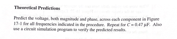 Solved Theoretical Predictions Predict the voltage, both | Chegg.com