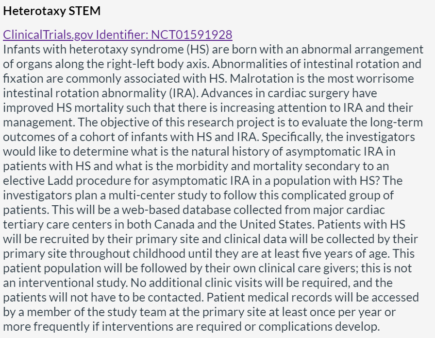 Heterotaxy STEM Clinical Trials.gov Identifier: | Chegg.com