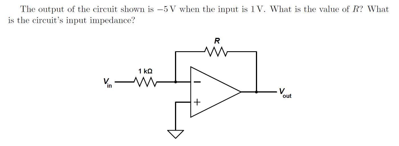 Solved The output of the circuit shown is -5V ﻿when the | Chegg.com