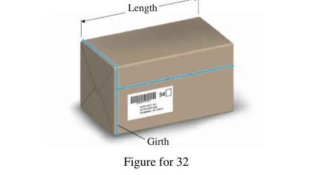 Solved 32. Packaging. A parcel delivery service will deliver | Chegg.com