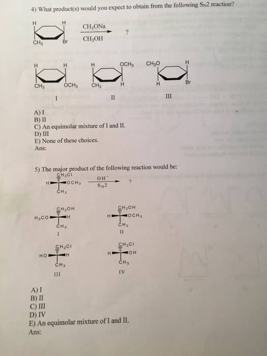 Solved What product(s) would you expect to obtain from the | Chegg.com