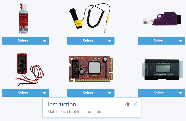 Solved Match each tool to its function. Options are: Report | Chegg.com