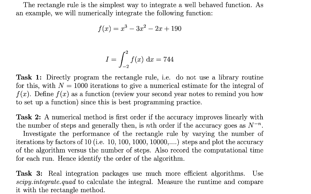 Solved The rectangle rule is the simplest way to integrate a | Chegg.com