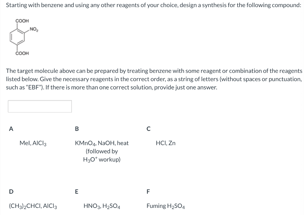 Solved The target molecule above can be prepared by treating | Chegg.com
