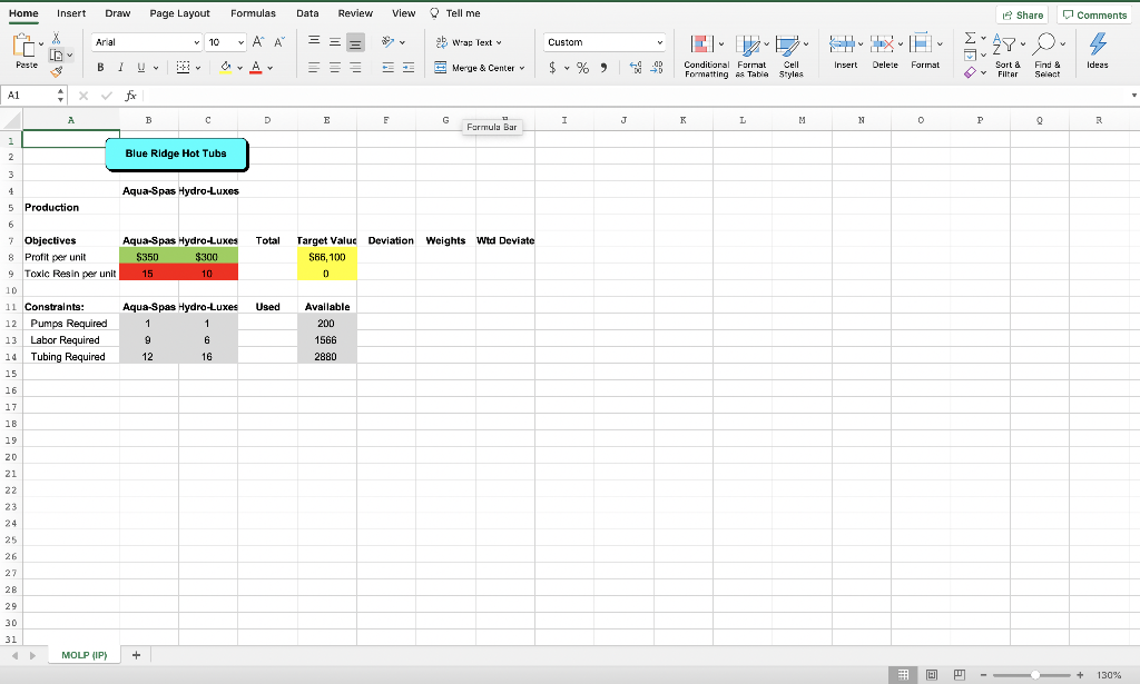 Home Insert Draw Page Layout Formulas Data Review | Chegg.com