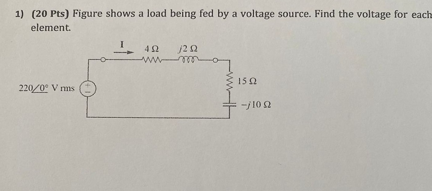 Solved Find the voltage for each element. | Chegg.com