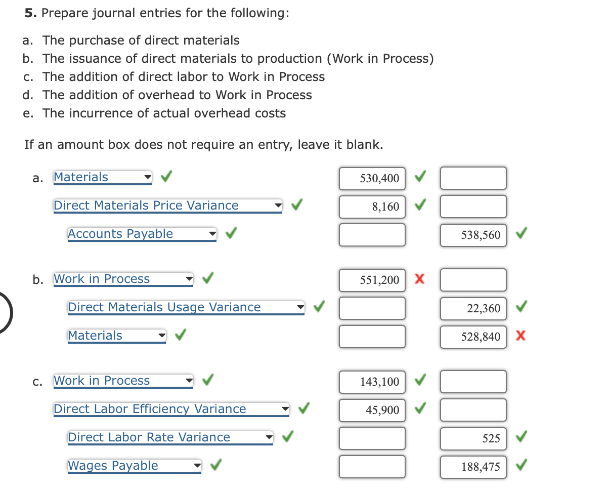 Direct Materials, Direct Labor, and Overhead | Chegg.com