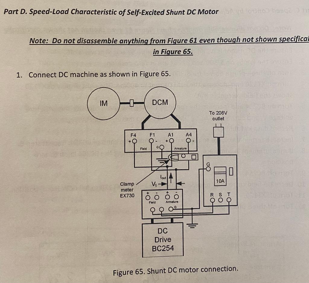 Solved Part D. Speed-Load Characteristic of Self-Excited | Chegg.com