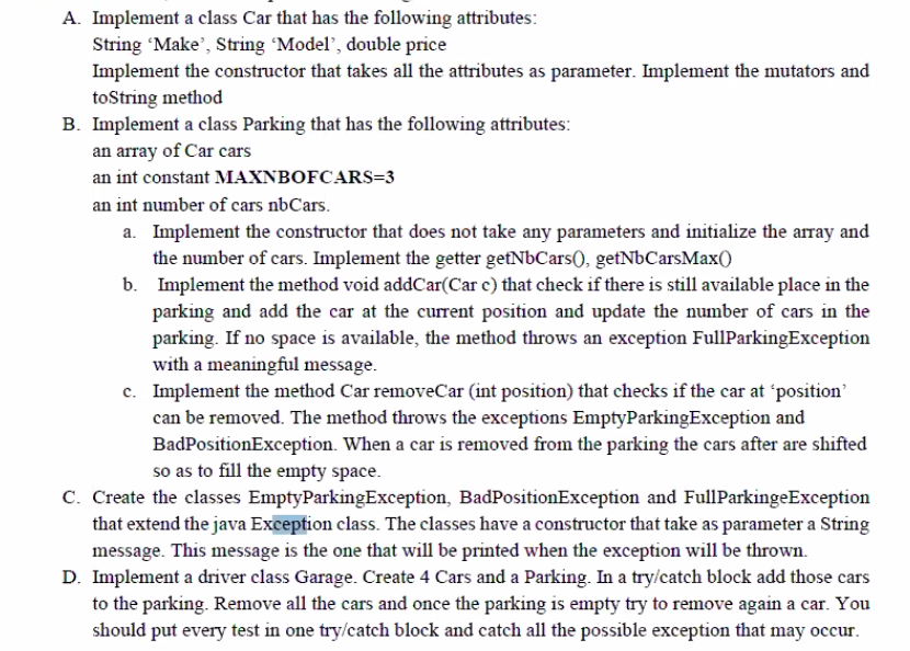 Solved A Implement A Class Car That Has The Following 7866