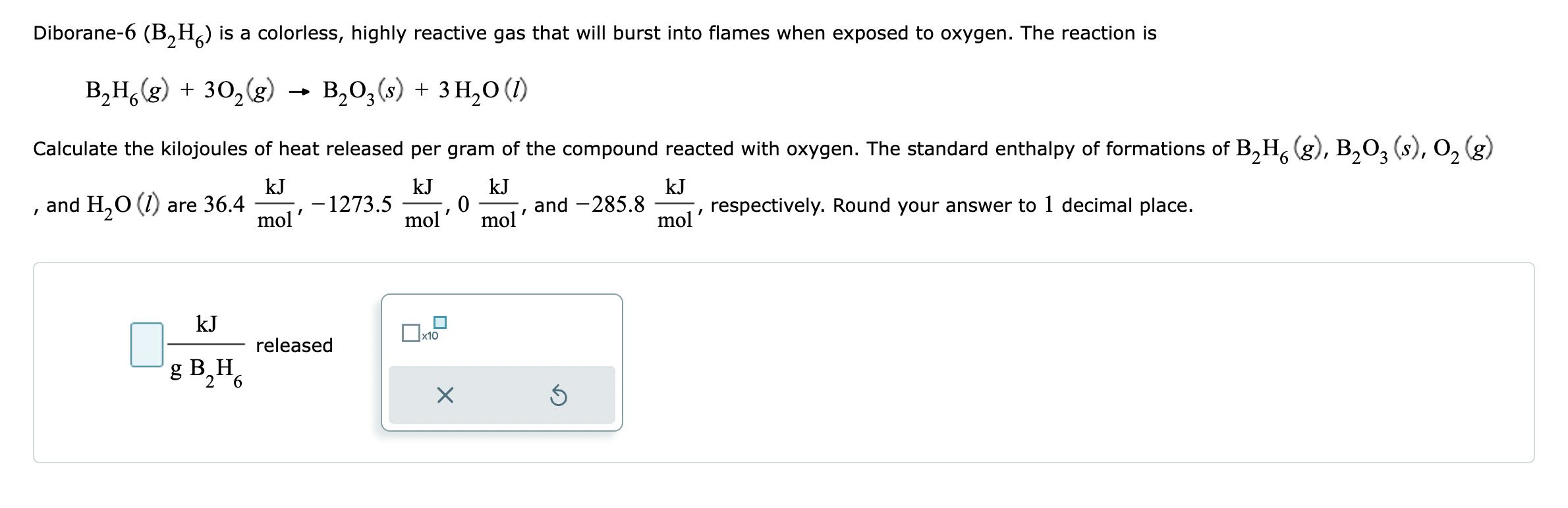 Solved Diborane- 6( B2H6) is a colorless, highly reactive | Chegg.com