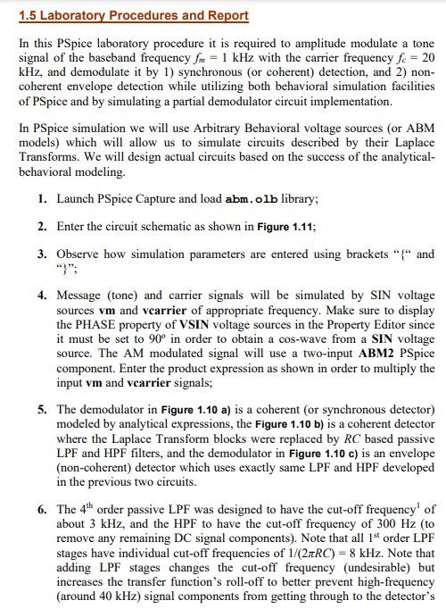 Solved 1.5 Laboratory Procedures and Report In this PSpice | Chegg.com