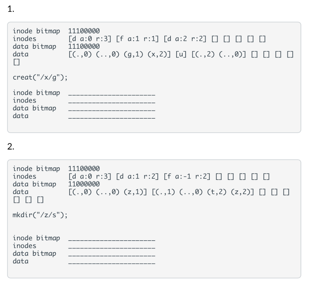 We use Simulator vsfs.py to study how file system | Chegg.com