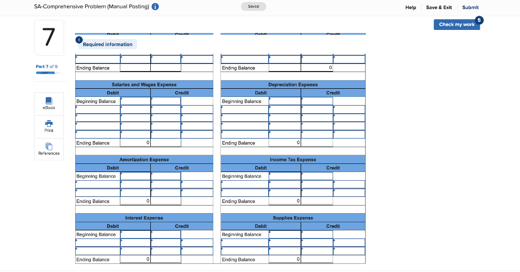 Solved Check my work 7 Part 7 of 9 Required information (The | Chegg.com