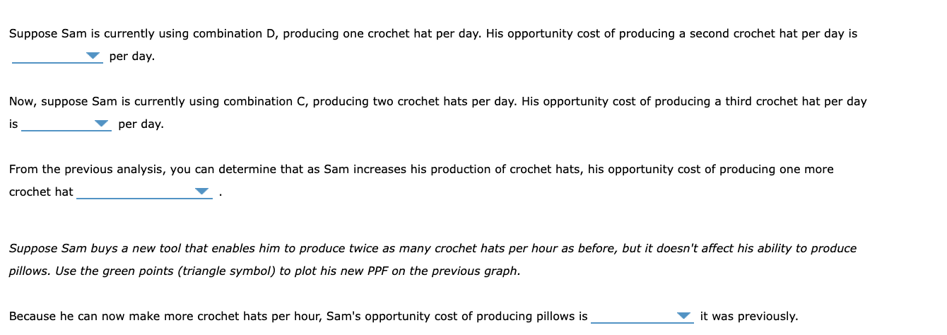 Solved 5. Opportunity cost and production possibilities Sam | Chegg.com