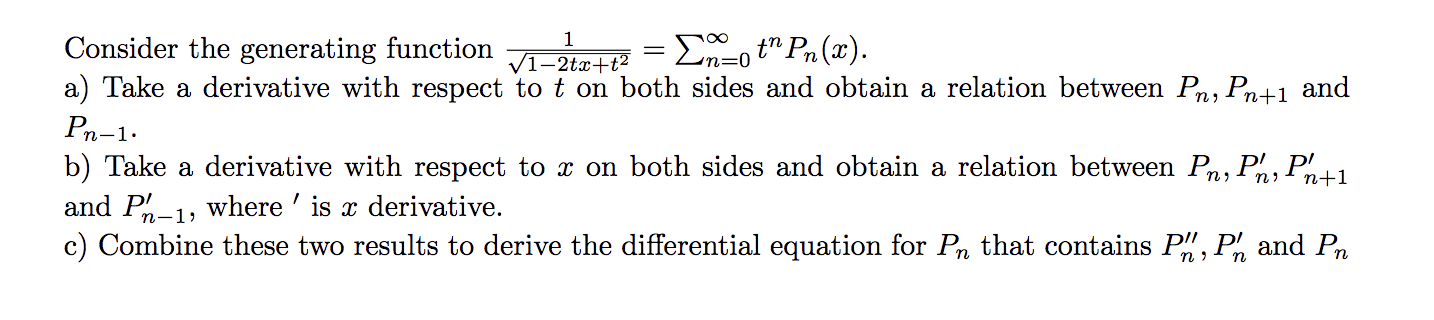 Consider the generating function | Chegg.com
