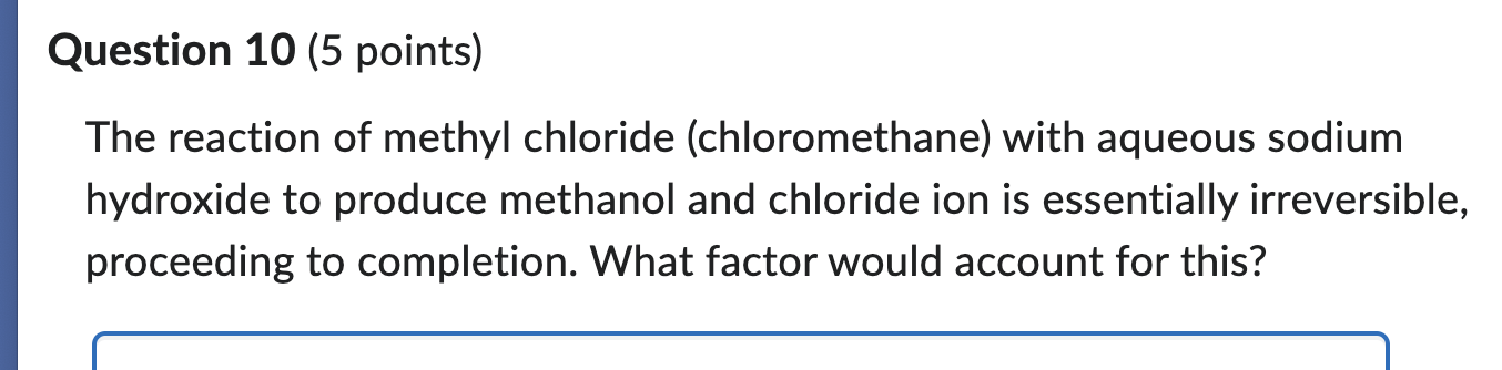 Solved The reaction of methyl chloride (chloromethane) with | Chegg.com