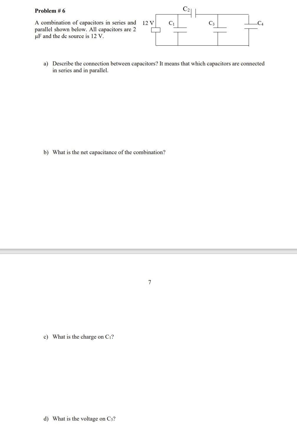Solved A combination of capacitors in series and parallel | Chegg.com