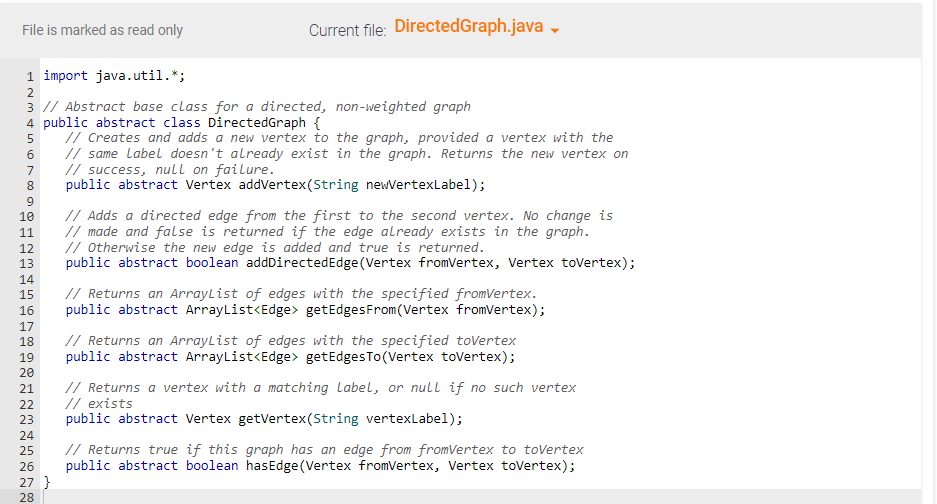 Solved marked as read only Current file: LabProgram.java // | Chegg.com