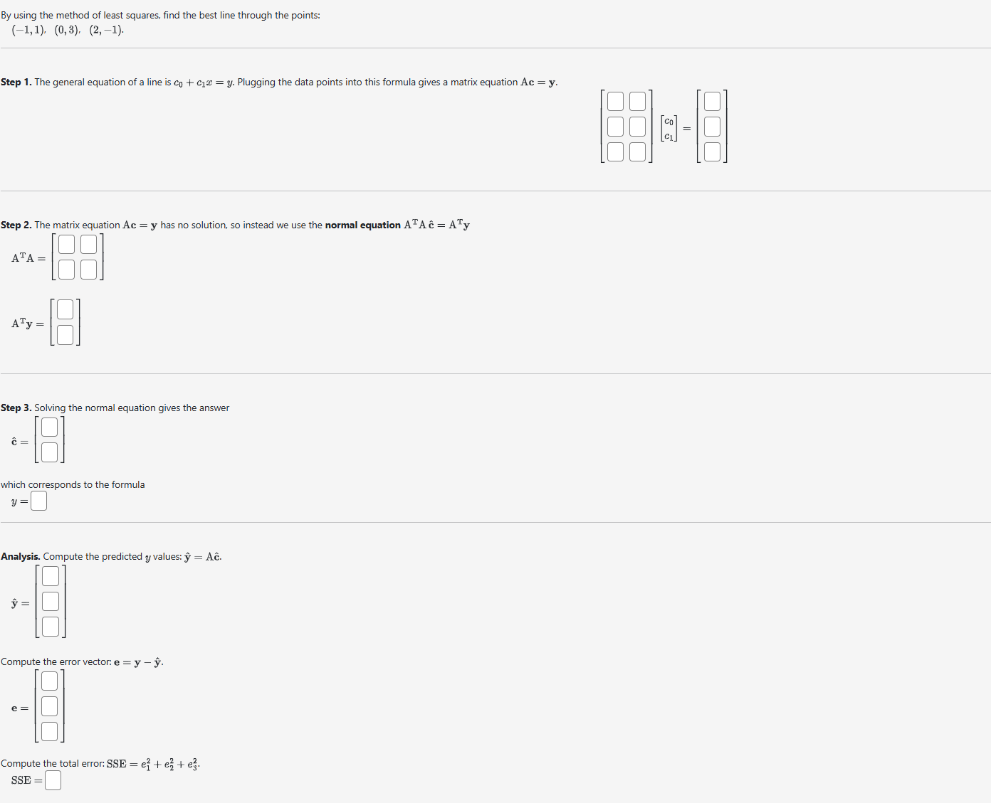 Solved By ﻿using the method of ﻿least squares, find the best | Chegg.com