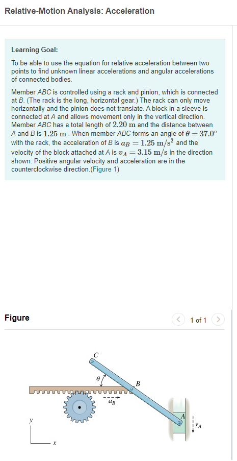 Solved Relative-Motion Analysis: Acceleration Learning Goal: | Chegg.com