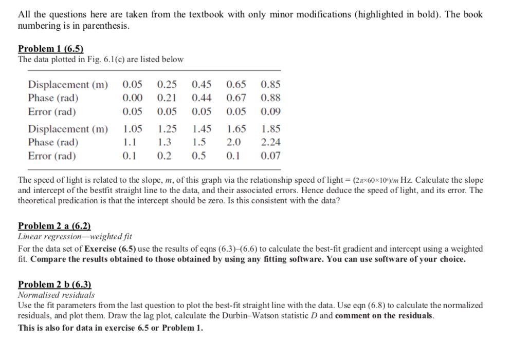 Solved All the questions here are taken from the textbook | Chegg.com