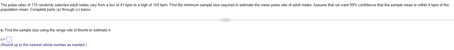 Solved population mean. Complete parts (a) ﻿through (c) | Chegg.com