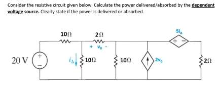 Solved Consider the resistive circuit given below. Calculate | Chegg.com