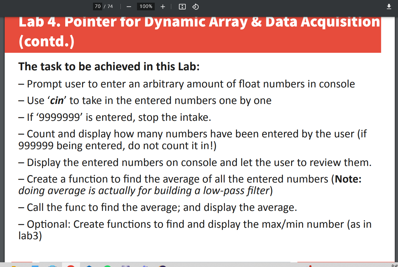 Solved The task to be achieved in this Lab: - Prompt user to | Chegg.com