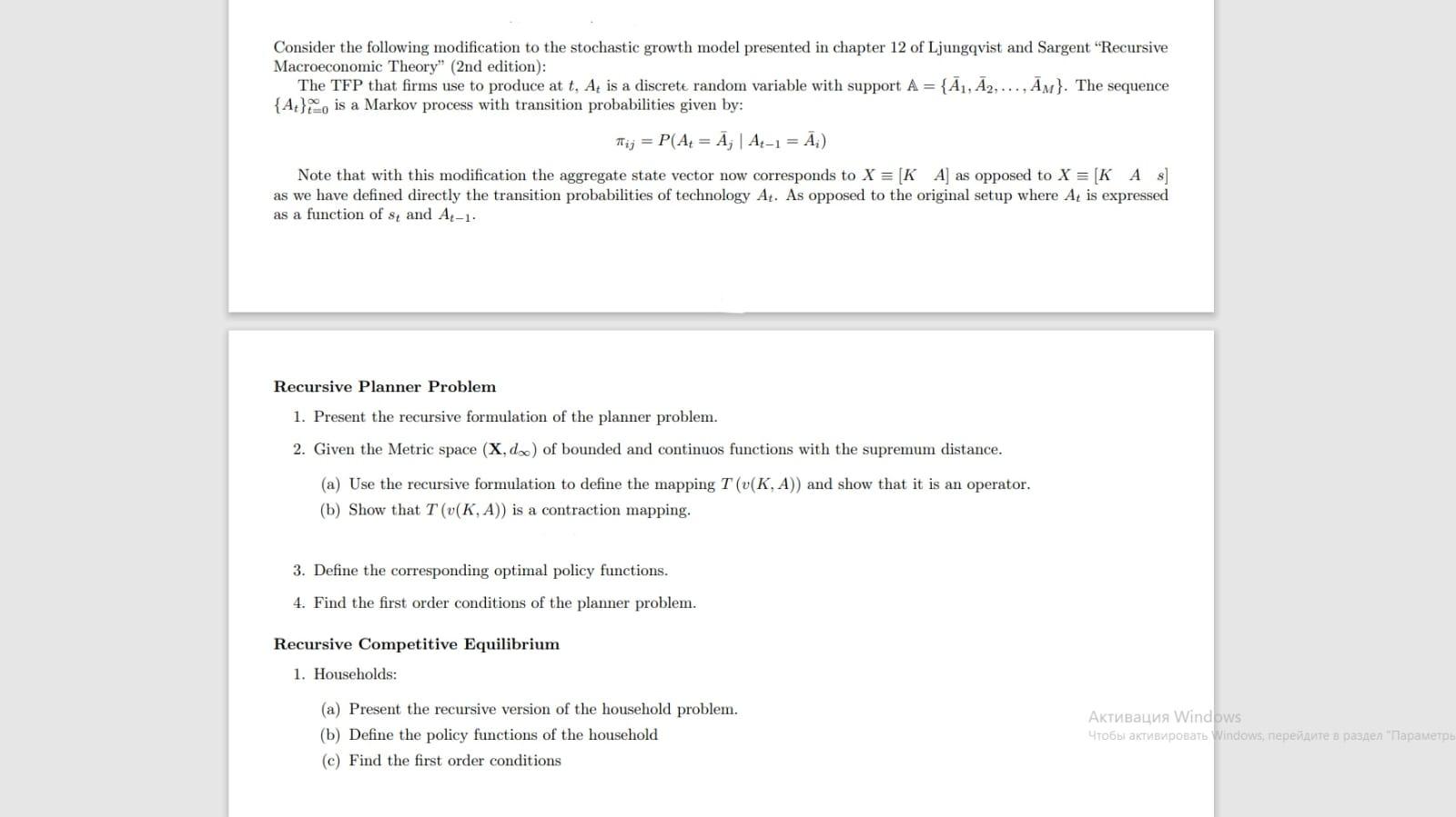 Consider the following modification to the stochastic | Chegg.com