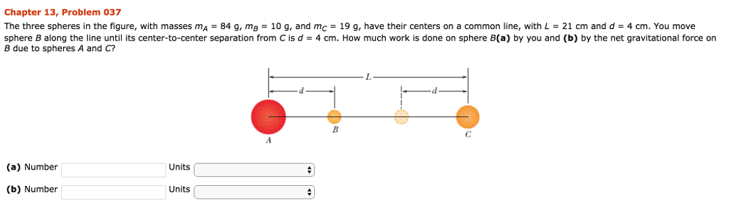 Solved Chapter 13, Problem 037 The three spheres in the | Chegg.com