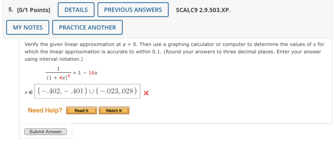Solved Verify The Given Linear Approximation At A 0 Then