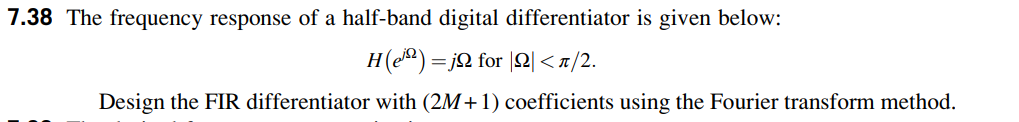 Solved 8 The frequency response of a half-band digital | Chegg.com