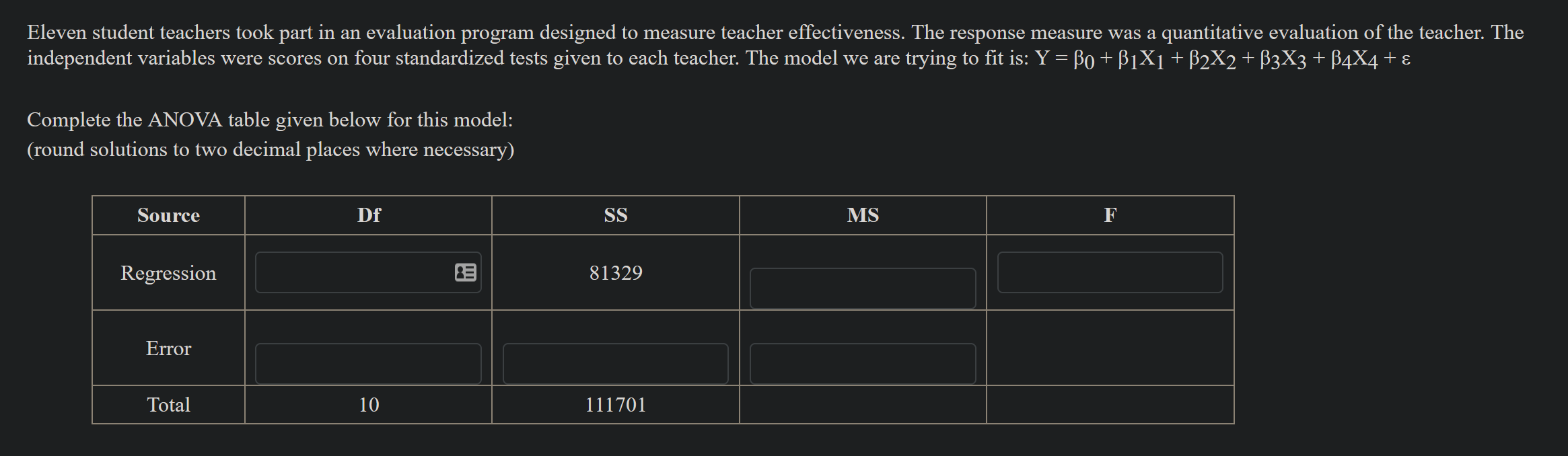 Solved Eleven student teachers took part in an evaluation | Chegg.com