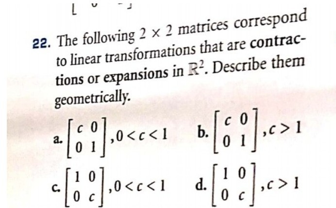Solved I vs 22. The following 2 x 2 matrices correspond to | Chegg.com
