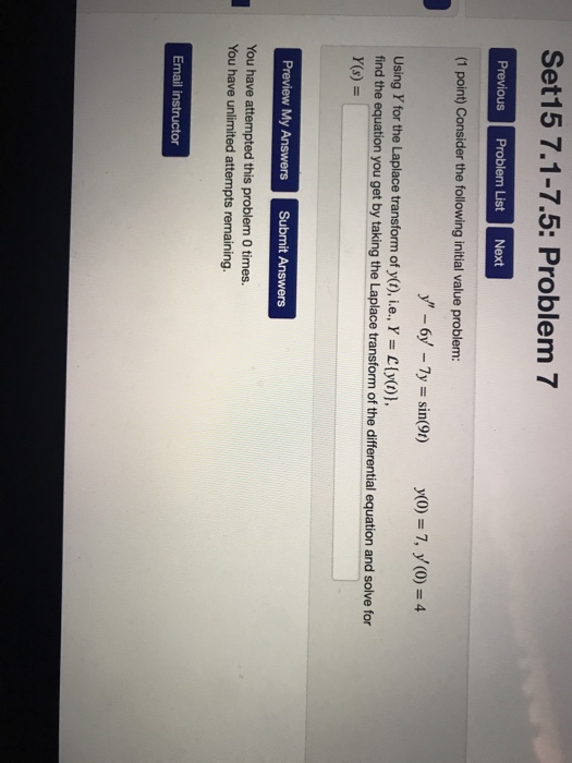 Solved Previous Prob Problem List Next (1 point) a. Set up | Chegg.com