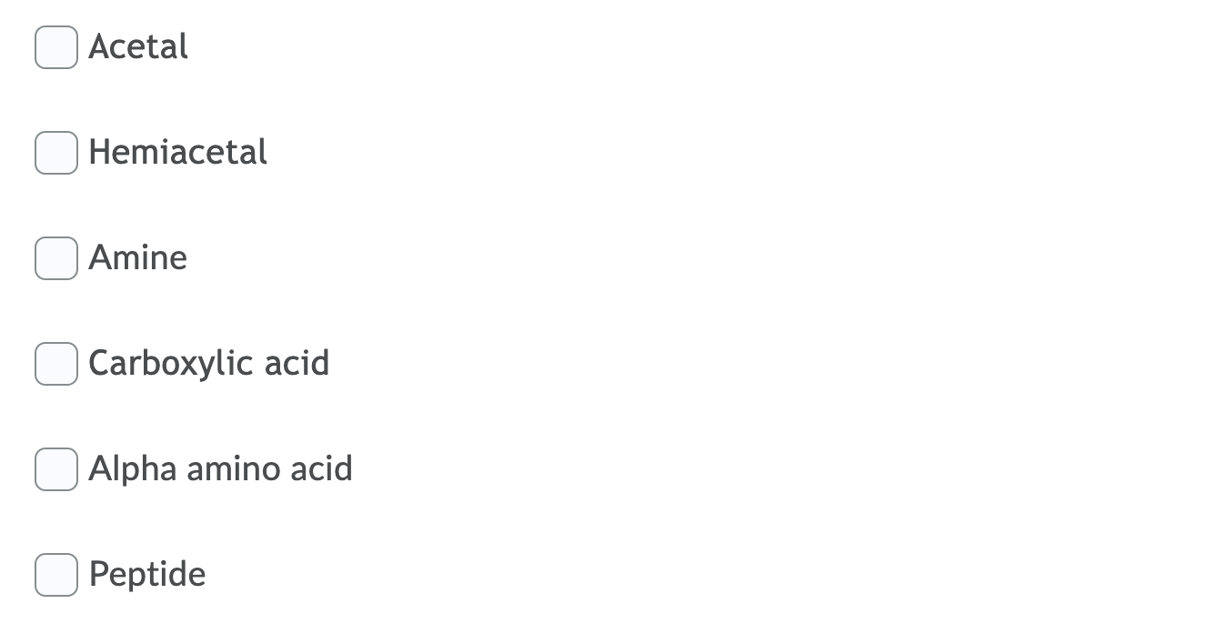 Solved Select The Functional Group S You Find From The