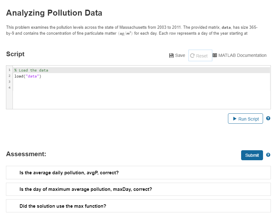 Analyzing Pollution Data This problem examines the | Chegg.com