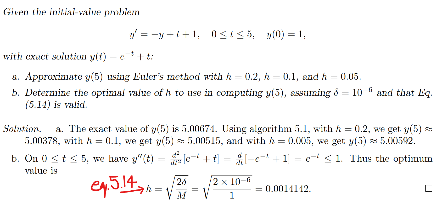 Solved Attached is a solved exapmle from Burden & Faires. | Chegg.com