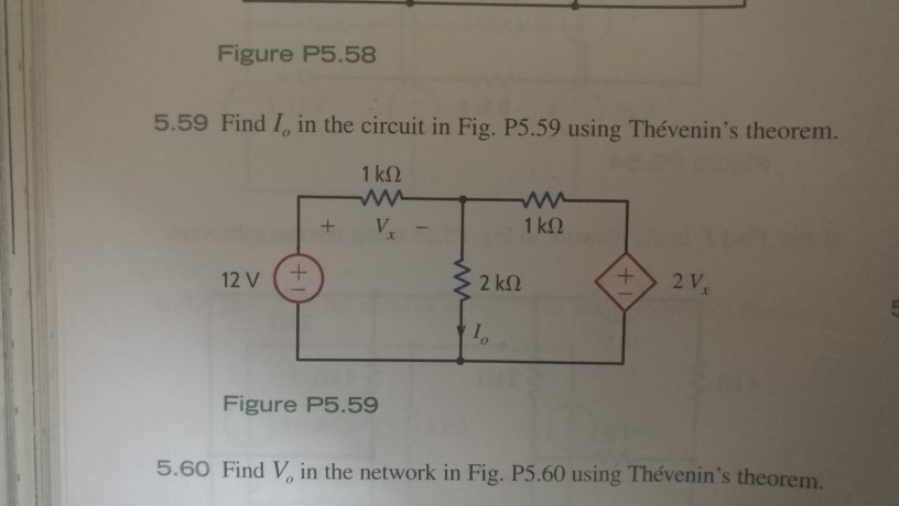 Solved Figure P5.58 5.59 Find I, in the circuit in Fig. | Chegg.com