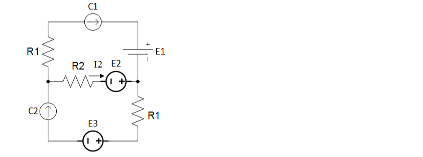 Solved integer 5. C1 15 A, C2 8 A, E1 = 10 V, E2 = 23 V, R1 | Chegg.com