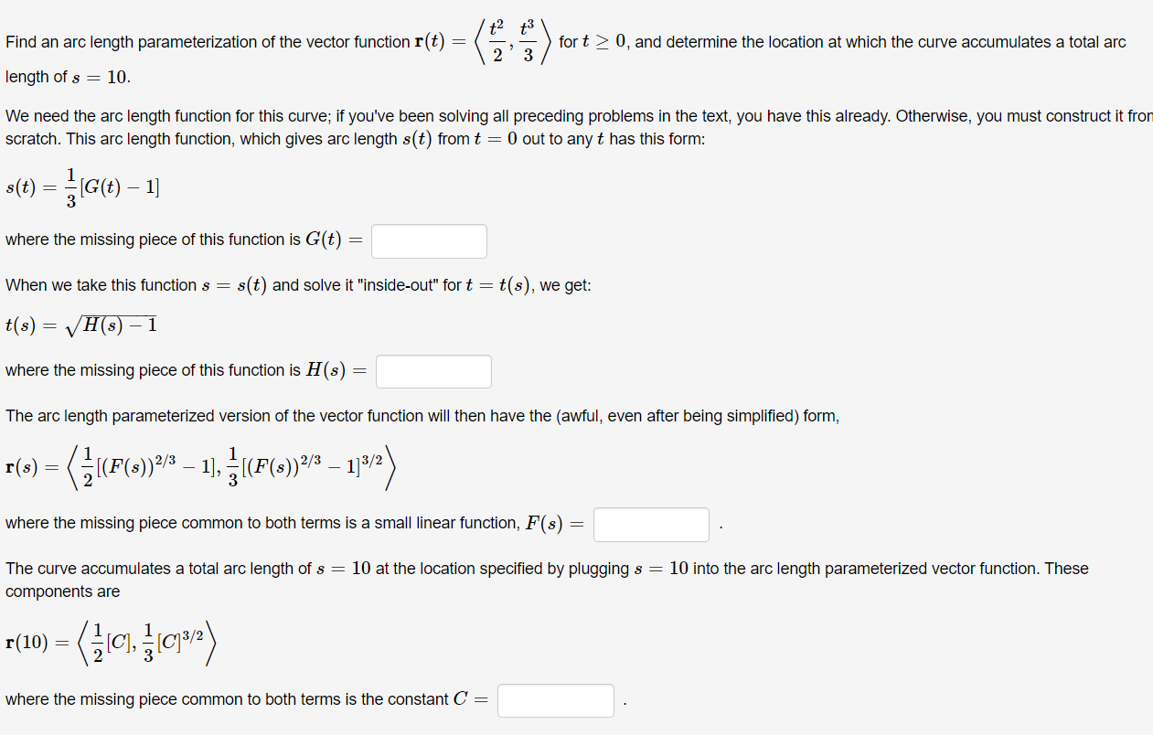 Solved 2 3 Find An Arc Length Parameterization Of The 