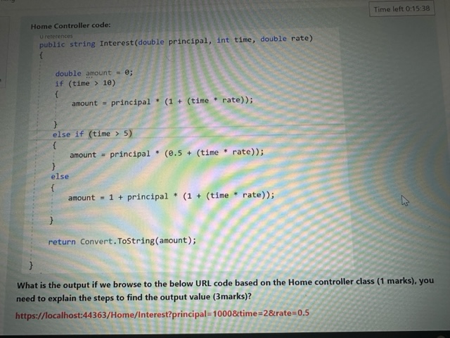 Solved Time left 0:15:38 Home Controller code: urererences | Chegg.com