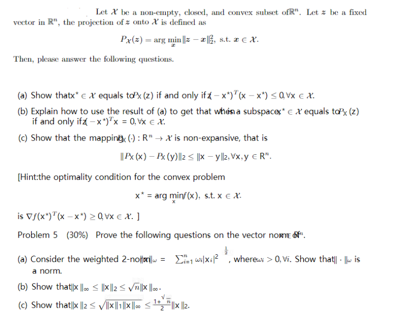 Let X Be A Non Empty Closed And Convex Subset Of 