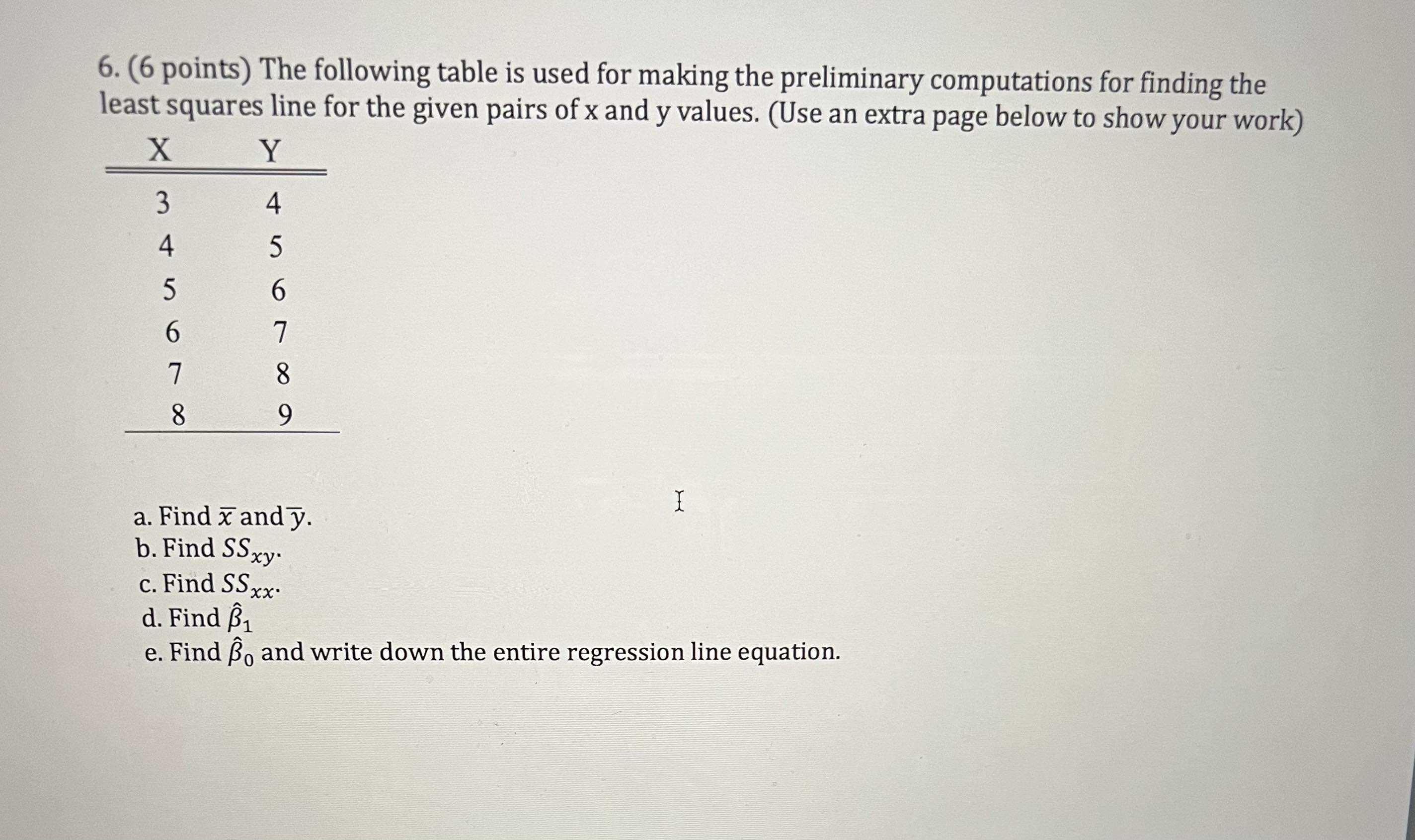 Solved 6. (6 points) The following table is used for making | Chegg.com