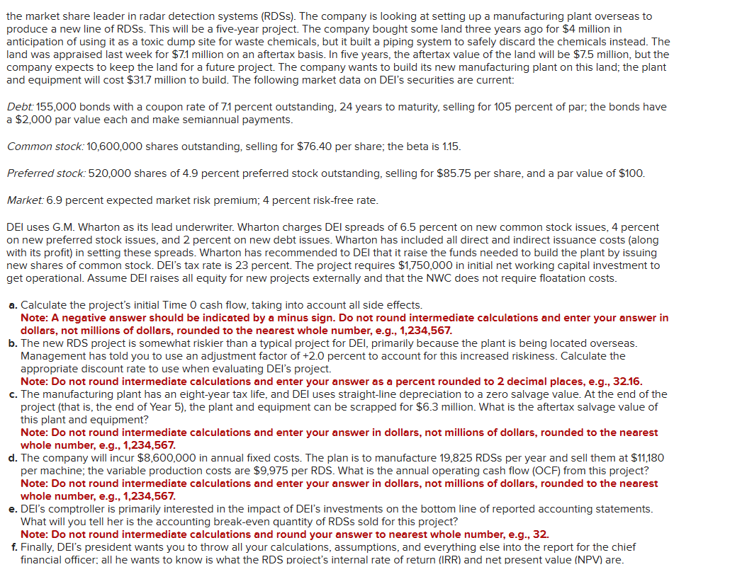 Solved the market share leader in radar detection systems | Chegg.com