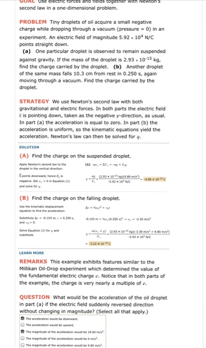 Solved second law in a PROBLEM Tiny droplets of oil acquire | Chegg.com