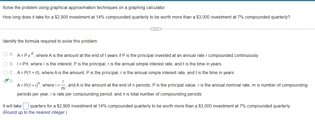 Solved Solve the problem using graphical approximation | Chegg.com
