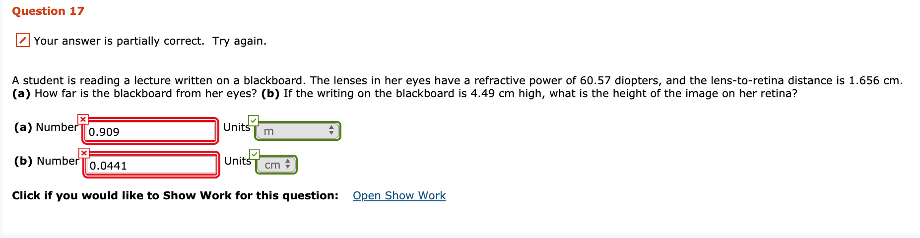 Solved Question 17 Your Answer Is Partially Correct Try