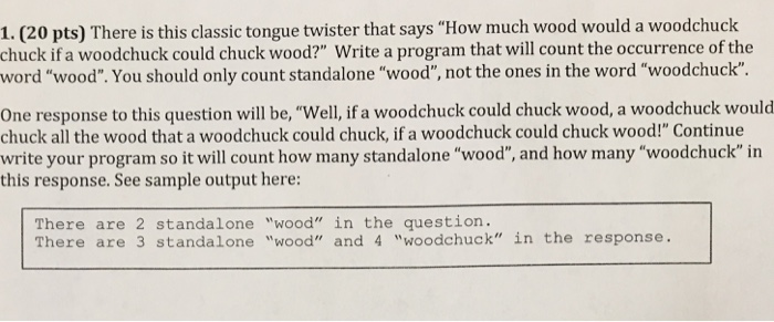 Tongue Twisters Woodchuck