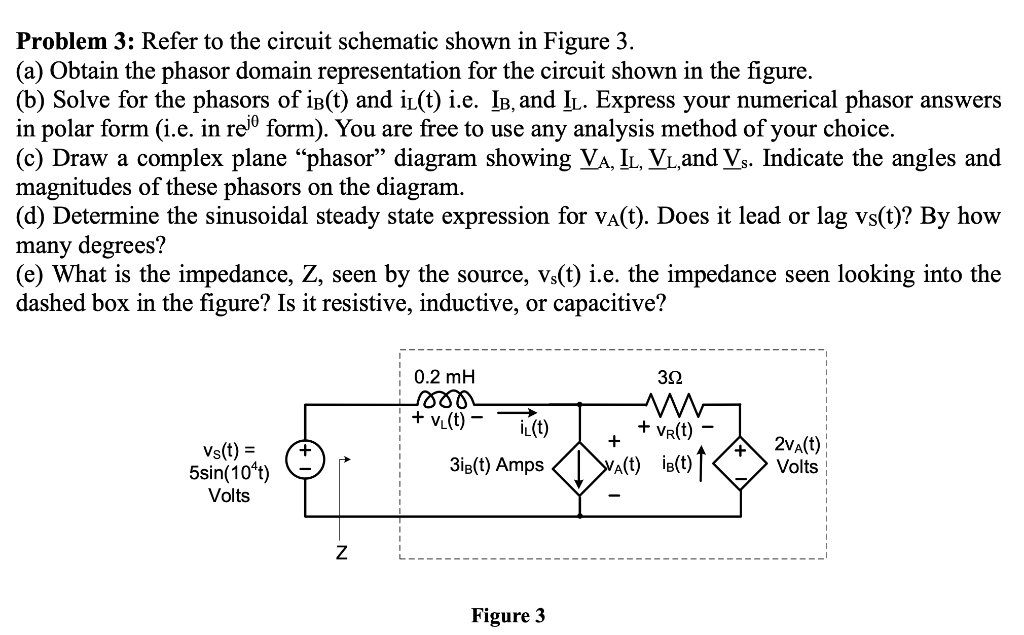 Solved Problem 3: Refer to the circuit schematic shown in | Chegg.com